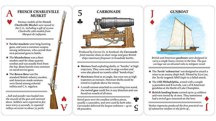 Arms and Armaments of the American Revolution Playing Cards | Magicians ...